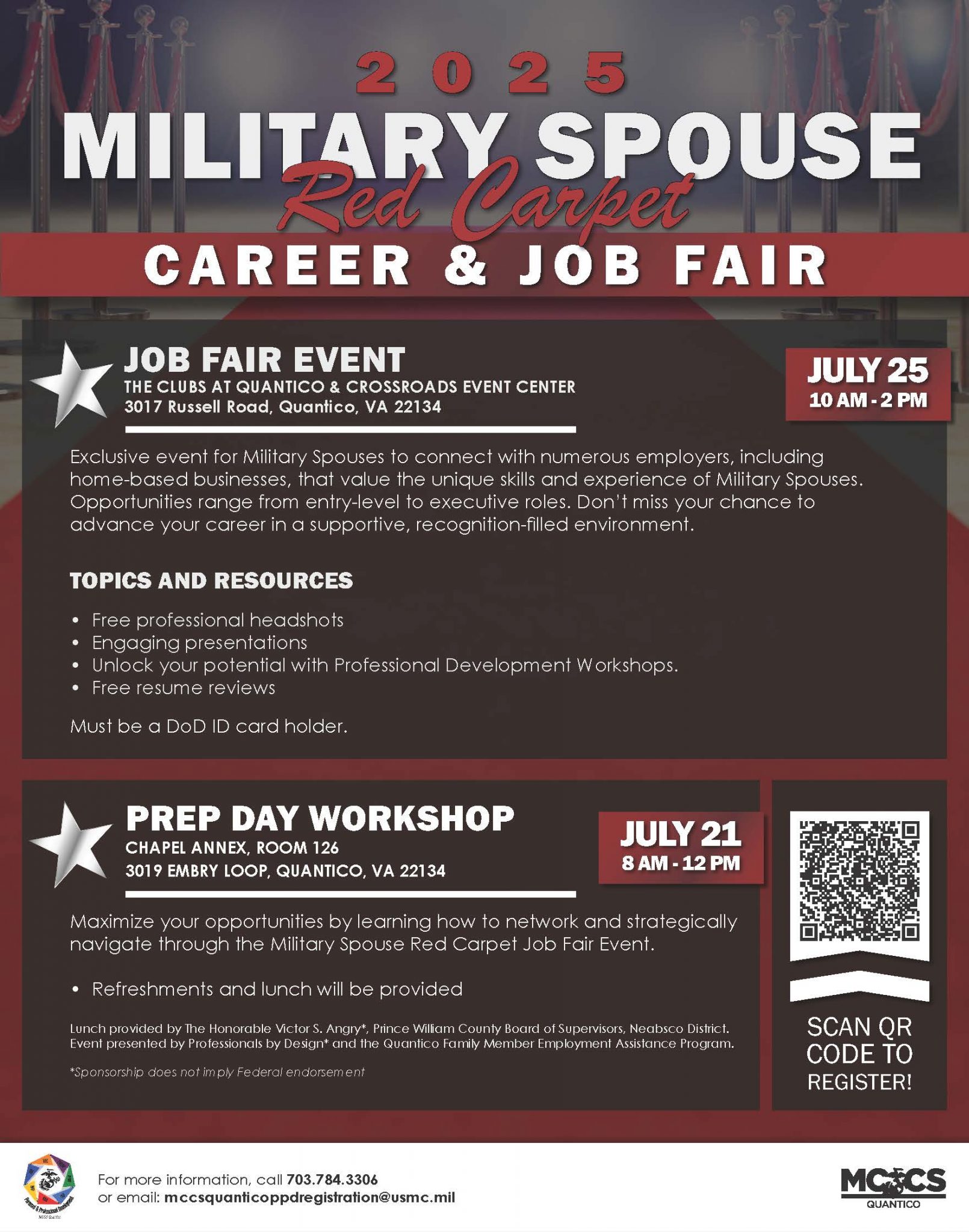 2025 Military Spouse Red Carpet Job Fair Event - Prince William Chamber ...